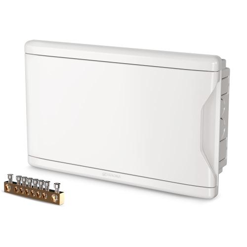 QUADRO DISTRIBUIÇÃO EMBUTIR - 12/9 (DIN/NEMA) COM BARRAMENTO 1278 - KRONA