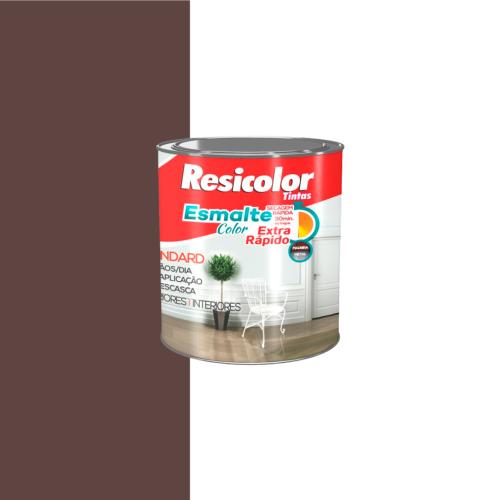 ESMALTE COLOR EXTRA RAPIDO ALTO BRILHO 1/16 - MARROM CONHAQUE - RESICOLOR