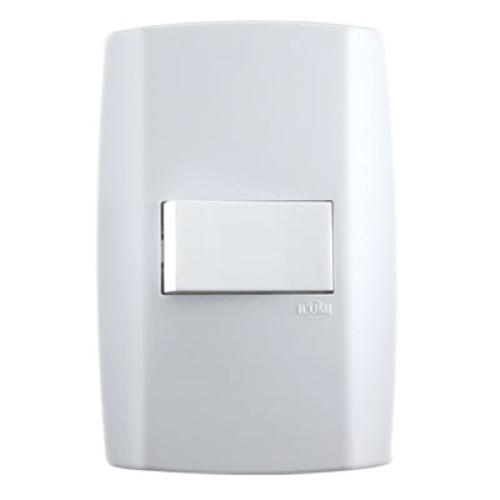 INTERRUPTOR 1 SEÇÃO SIMPLES HORIZONTAL SLIM - BRANCO 80173 - ILUMI